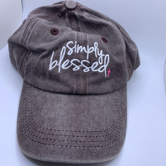 Accessories | Simply Blessed Ball Cap New Distressed Brown | Poshmark